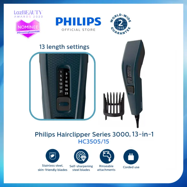Philips Hairclipper Series 3000 HC3505/15 with Trim-n-Flow Technology ...