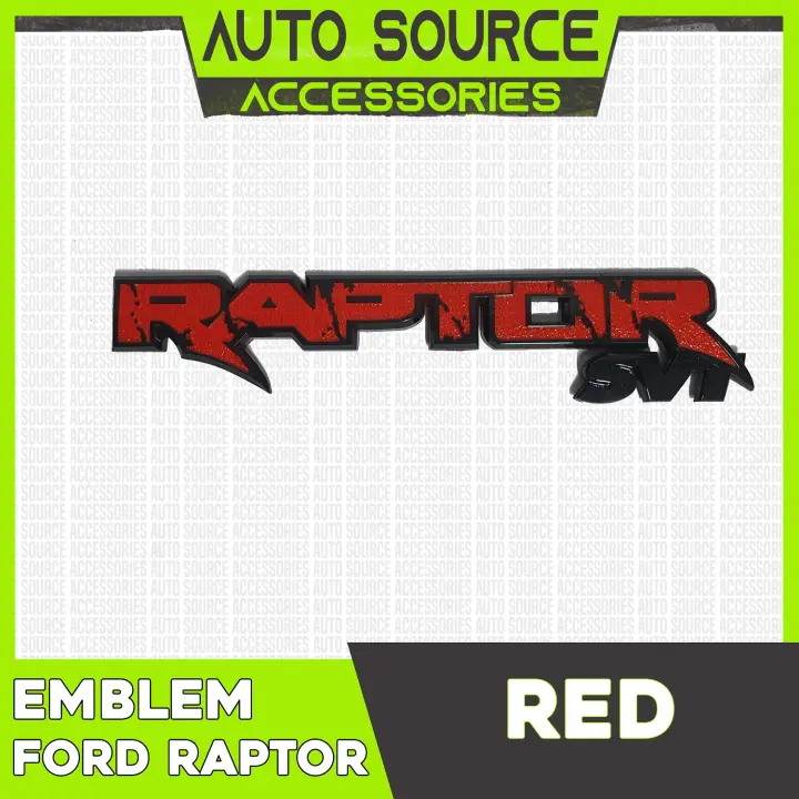 3D Ford Ranger Raptor SVT Emblem Red (adhesive sticker ready) | Lazada PH