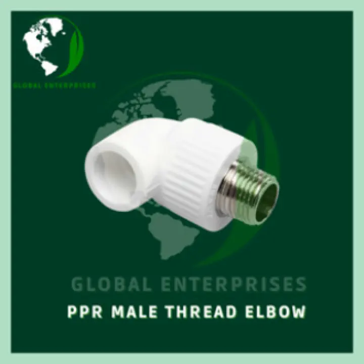 Global Enterprises PPR Male Thread Elbow white size 1/2" 3/4" 1 ...