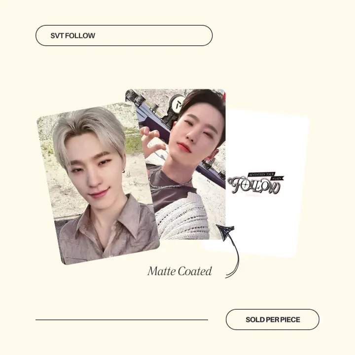 SVT FOLLOW PHOTOCARD UNOFFICIAL MATTE COATED FANMADE | Lazada PH