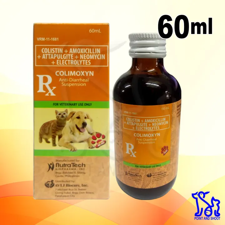 Colimoxyn Anti-Diarrheal Oral Suspension for Dogs and Cats - 60ml ...