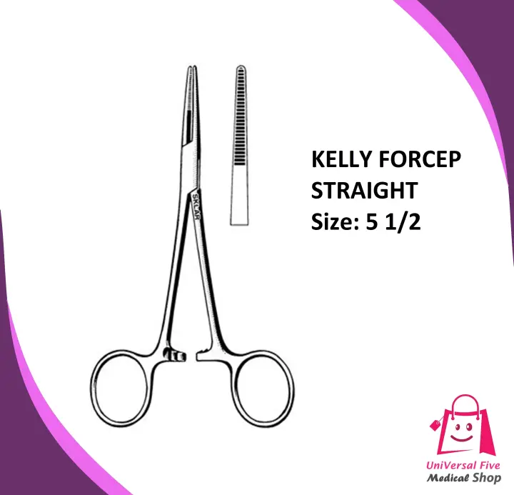 Kelly Forceps Straight Kelly Curved Locking Tweezers Clamp Hemostat ...
