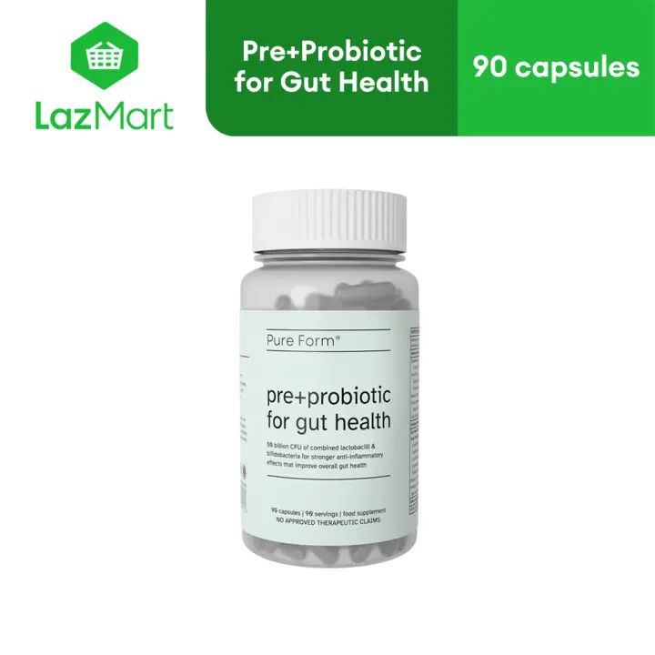 Pure Form Pre+Probiotics for Gut Health 90 Capsules | Lazada PH