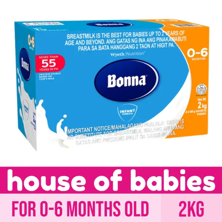 BONNA 2kg for 0-6 Months Old Infant Formula | Lazada PH