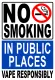 NO SMOKING SIGNAGE BOND SIZE PVC TYPE OR PLASTIC LAMINATED 250GSM ...