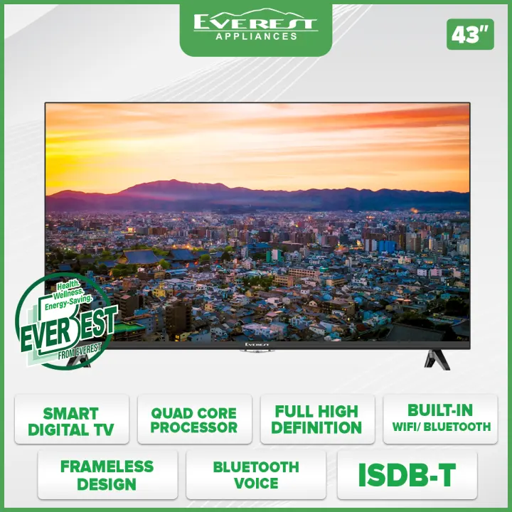 EVEREST 43 Inches Full High Definition Smart TV Frameless Design ...