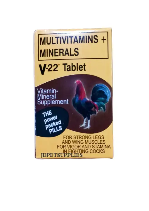 V22 Multivitamins and Minerals 1 Bottle 30 Tablets For Fighting Cock ...