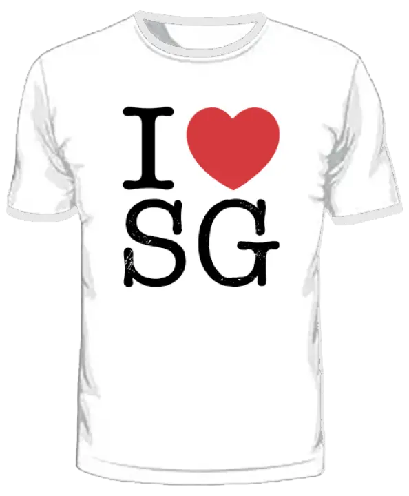 I Love SG Singapore Cotton shirt selectable Colors | Lazada PH