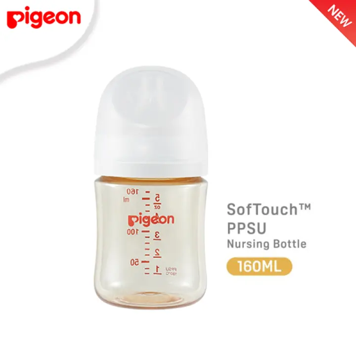 Pigeon Official- New and Improved Wideneck PPSU Feeding Bottle 160ml for newborn (SS), slow flow ...