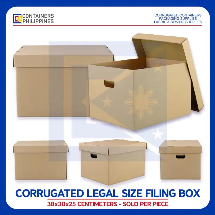 CONTAINERS.PH Corrugated Filing Box Storage Container Office Filing Box ...