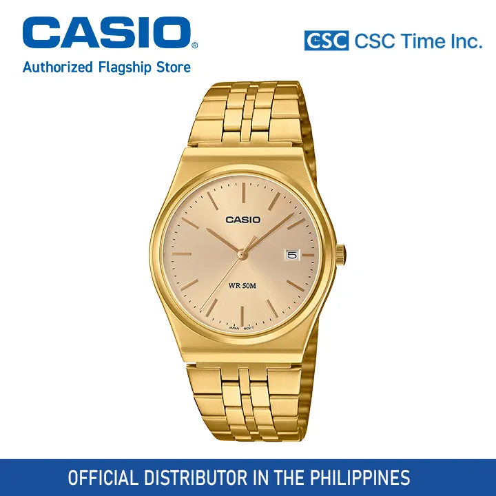 Casio (MTP-B145G-9AVDF) Gold Stainless Steel Strap 50 Meter Date ...
