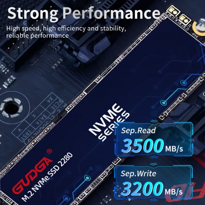 GUDGA SSD M2 NVME 256Gb 128G ดิสก์ภายในฮาร์ดไดรฟ์แข็ง M.2 Pcie 3.0*4โซลิดสเตทไดรฟ์สำหรับแล็ปท็อป ...