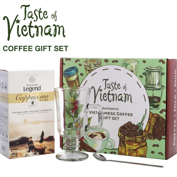 Vietnamese Coffee Gift Set: 216g Trung Nguyen Legend Cappuccino Mocha ...