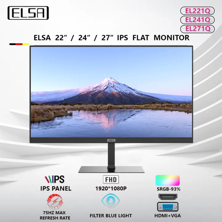 Elsa 24 Inch IPS Monitor 75Hz Framless Flat FHD Monitor Office Design ...