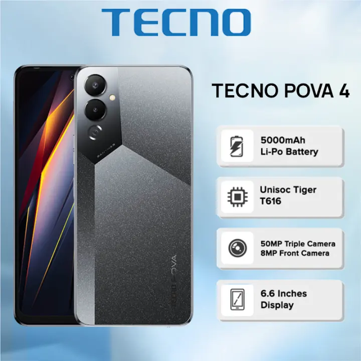Phone Tecno Pova 4 8GB RAM+256GB ROM | 8GB+256GB | 5000mAh 18W Battery ...
