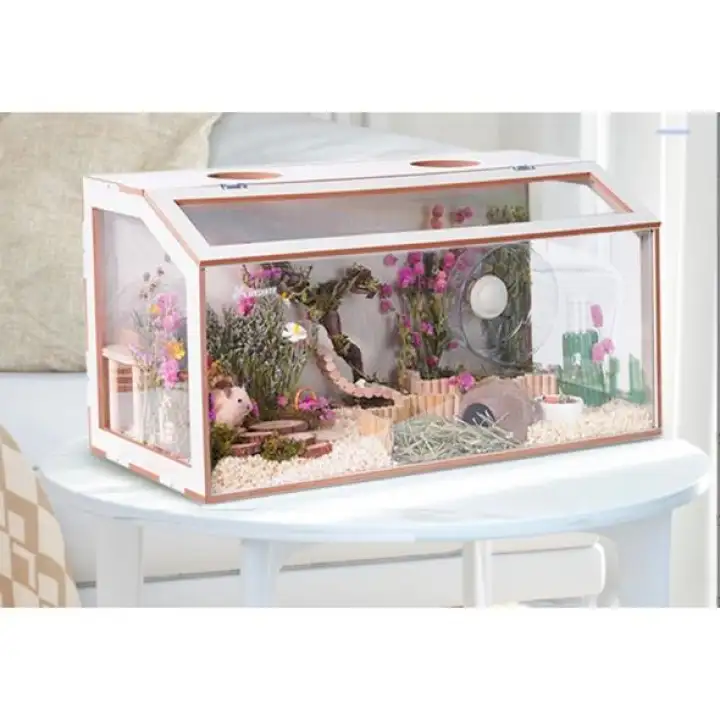 Hot oaqfdb Josanity Clear hamster cage large sunroof hamster cage small ...