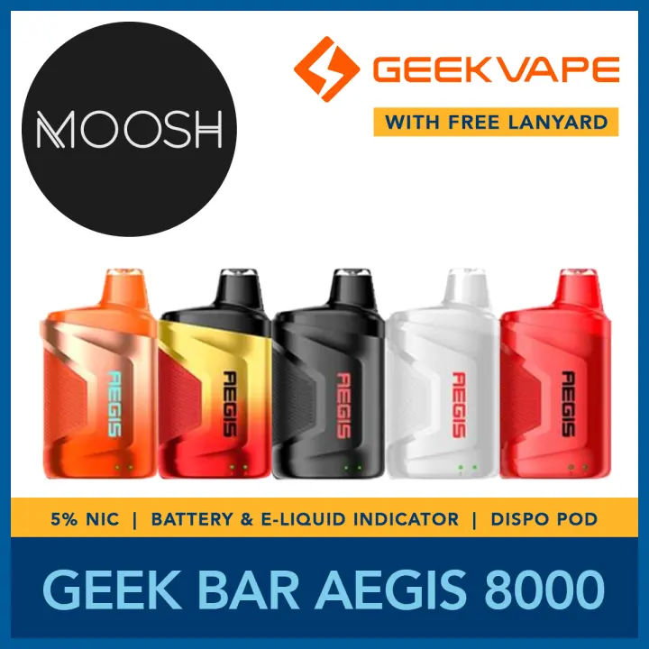 Geek Bar Aegis 8000 Dispo Pod with Free Lanyard | Lazada PH