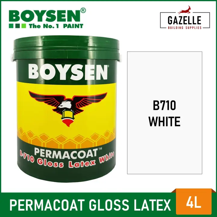 Boysen Permacoat Gloss Latex White Acrylic Latex Paint - 4L | Lazada PH