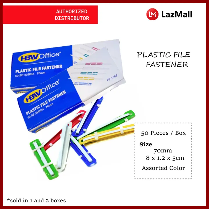 Plastic Paper Fastener 70mm 50's Assorted Color | Lazada PH