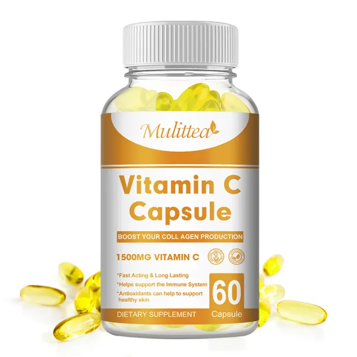 Mulittea Vitamin C Capsules 1500Mg Enhance Immunity Maintain Cell ...