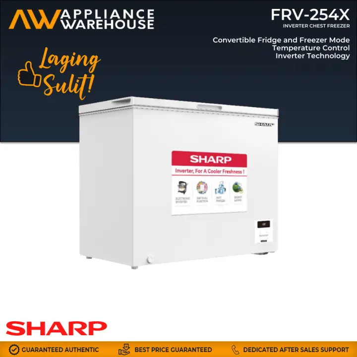 SharpFRV-254X 9.0cu.ft Inverter Chest Freezer | Lazada PH