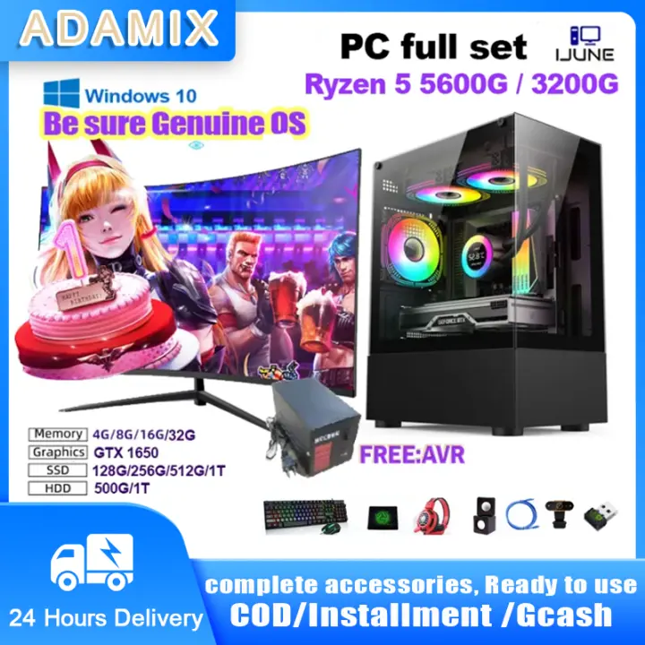 ADAMIX AMD Desktop Gaming Computer Package Ryzen 5 5600G / Ryzen3 3200G ...