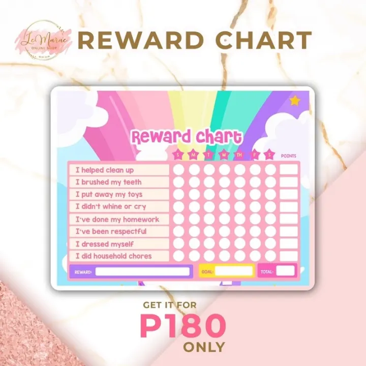 Reward Charts Laminated Educational Charts Kids Toddlers Toys Learning ...