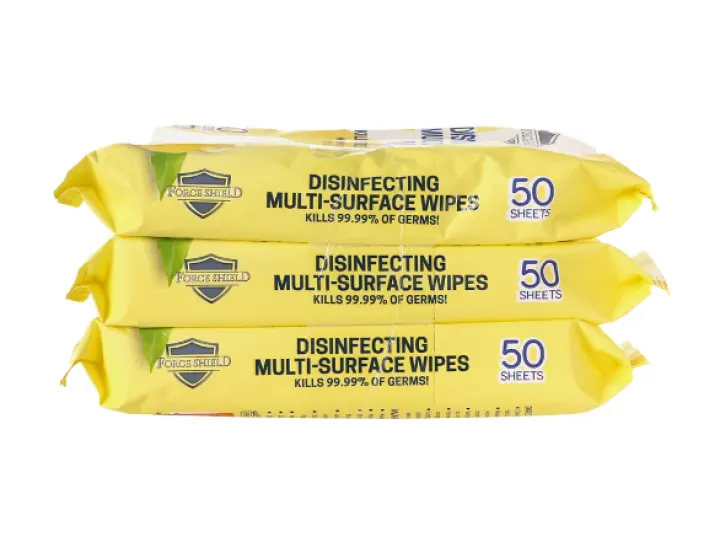 Forceshield Lemon Scent Disinfecting Multi-Surface Wipes Force Shield ...