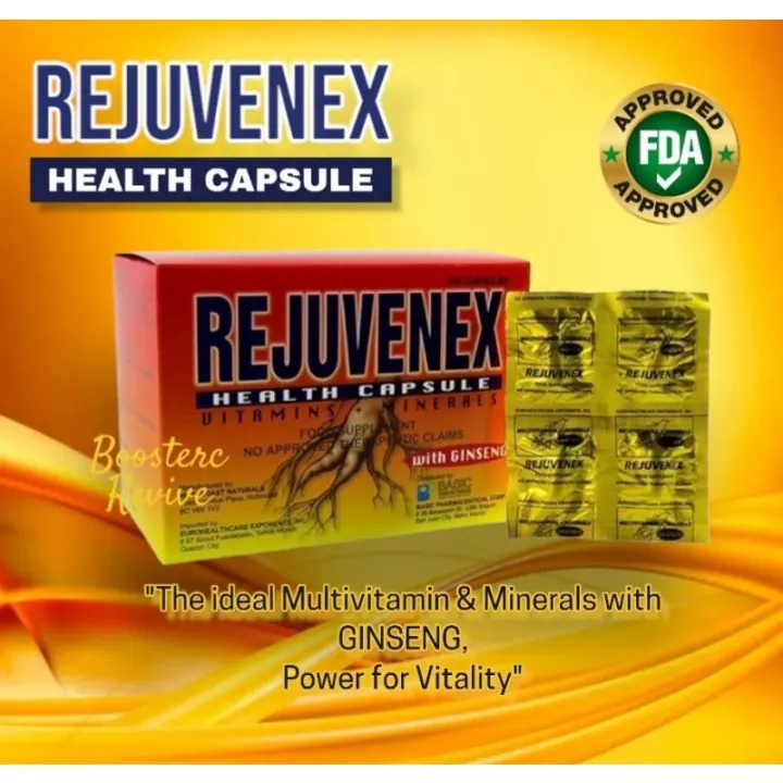 REJUVENEX MULTIVAMIN AND MINERALS WITH GINSENG CAPSULE SOLD PER PIECE ...