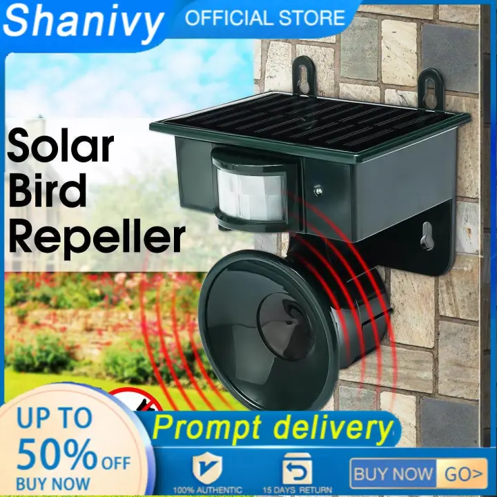 【Free Shipping】Solar PIR Sensor Ultrasonic Repellent Animal Repeller ...