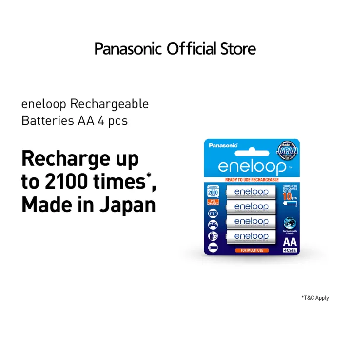 Panasonic Bk 3mcce 4bt Eneloop Aa 4 Pcs Rechargeable Battery Lazada Ph
