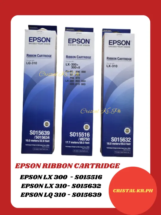 EPSON RIBBON CARTRIDGE LX 300 / LX 310 / LQ 310 100% ORIGINAL 1PIECE ...