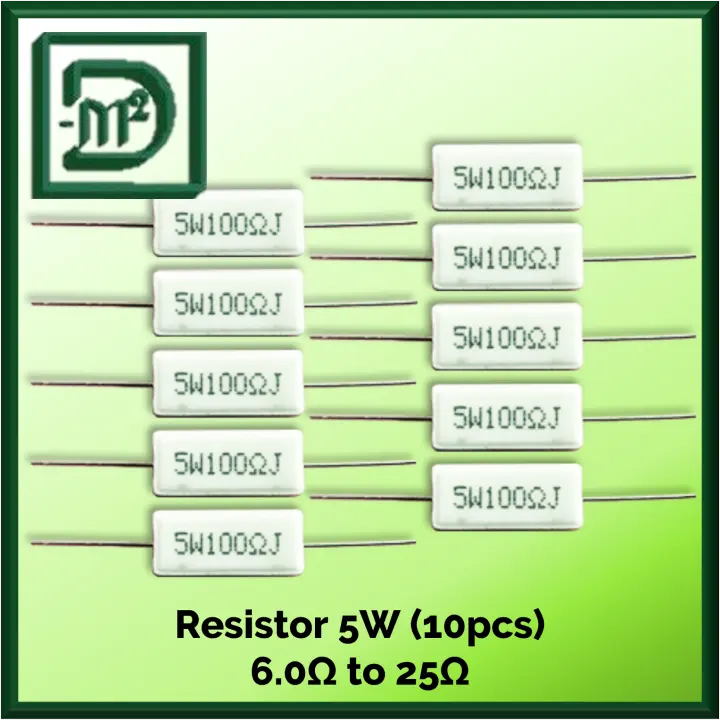 Resistor 5W 6.0 Ohms to 25 Ohms (10pcs) | Lazada PH