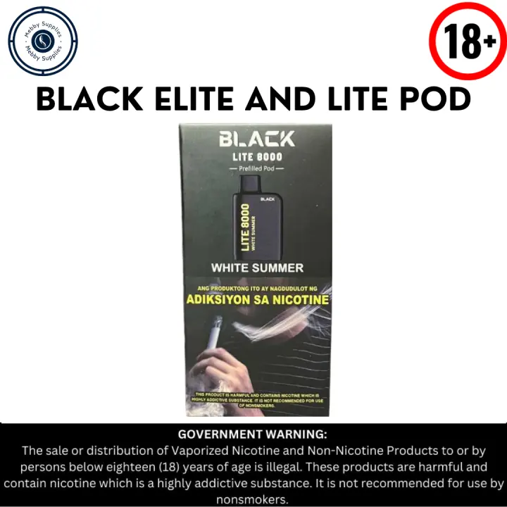 Black Elite 8000 Disposable Vape Pod | Lazada PH