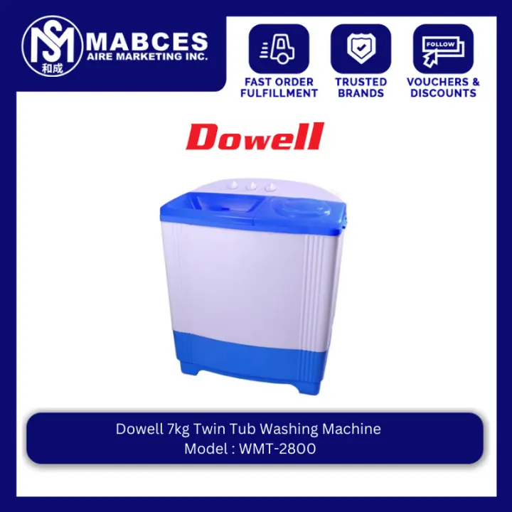 Dowell 7kg Twin Tub Washing Machine WMT-2800 | Lazada PH