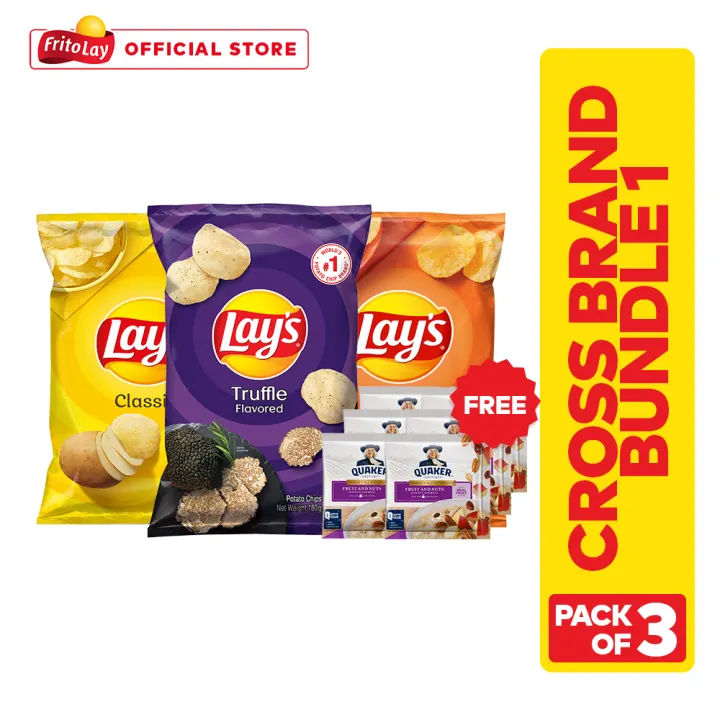 Lay's Big Bag Bundle + 6pcs Quaker Fruit and Nut 35g | Lazada PH