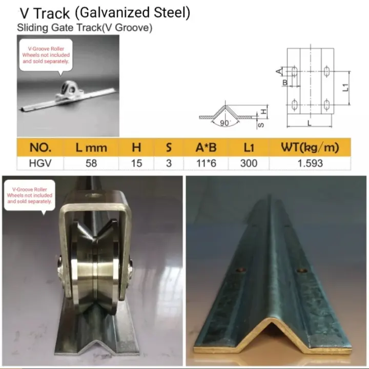 （COD）R8 DV R10 V Groove U Groove Galvanized Stell Sliding Gate Sliding ...