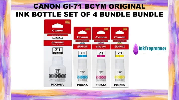 CANON GI-71 BLACK 135ML & GI-71 CYAN/YELLOW/MAGENTA 70ML ORIGINAL INK ...