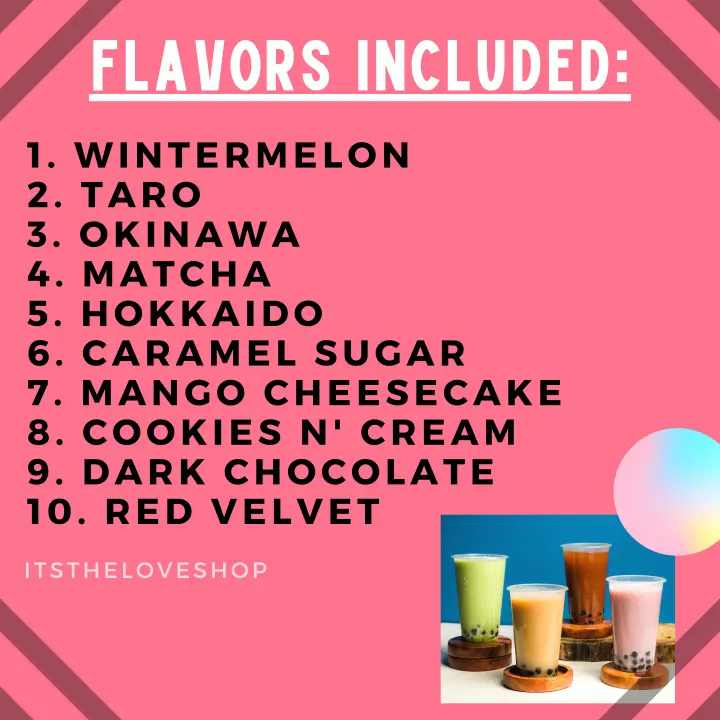 inJoy 10 Flavors + Tapioca Milk Tea Set + Kreem Puff | Lazada PH