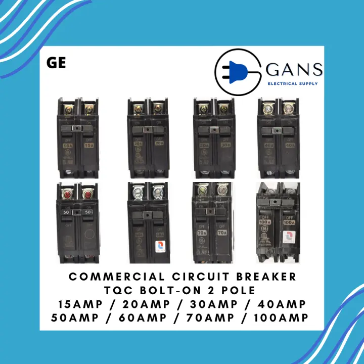 ge commercial circuit breakers tqc 2 pole tqc bolt on 2 pole circuit breaker ge tqc 2p tqc 2p ...