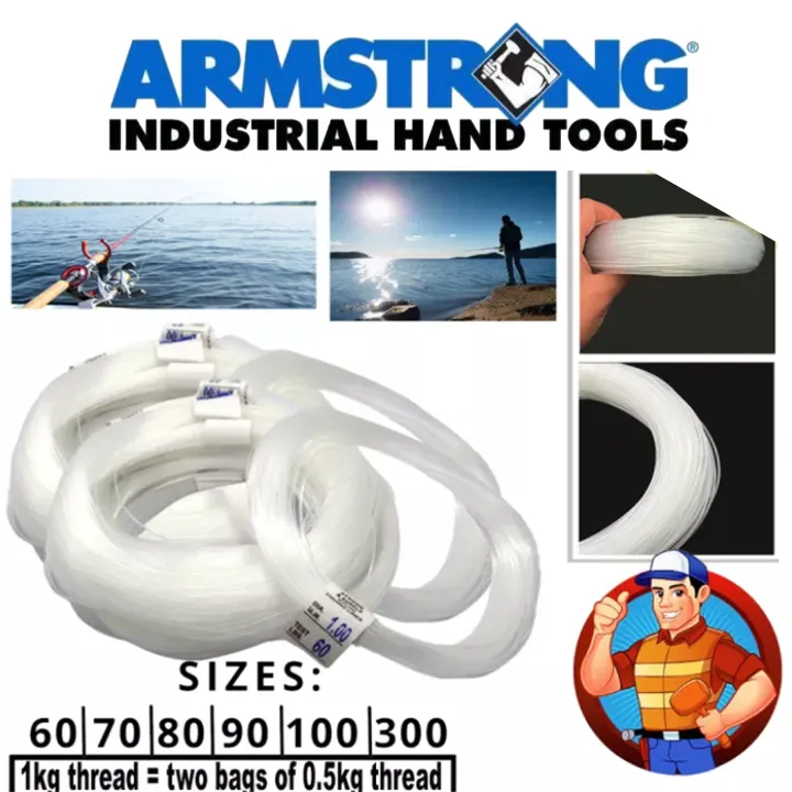 ARMSTRONG TANSI NYLON FISHING LINE 1kg (PER ROLL) Nylon String / Nylon ...