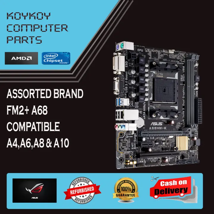 AMD FM2+ A68 MOTHERBOARD DDR3 ASSORTED BRAND | Lazada PH