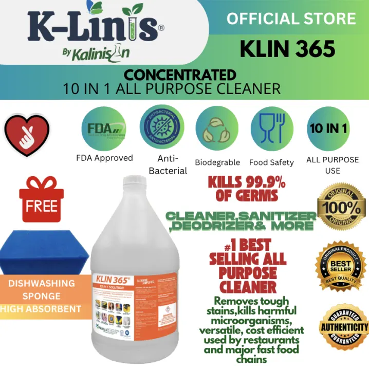 Kalinisan Klin 365 10 in 1 Solution 1 gallon | Lazada PH
