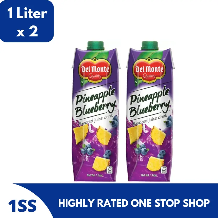 Del Monte Pineapple Blueberry Juice, 1Liter set of 2 | Lazada PH