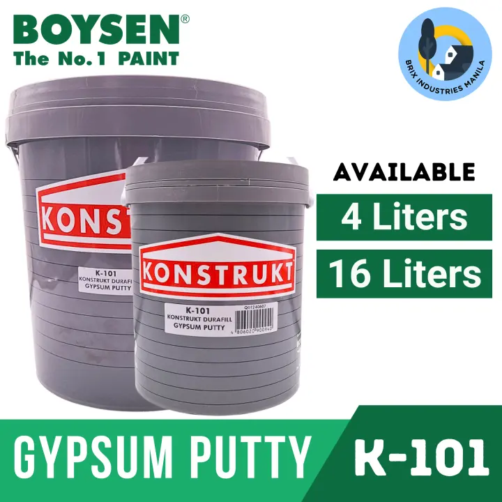 Boysen Konstrukt Durafill Gypsum Putty 4 Liters (Gallon) K-101 Brix ...
