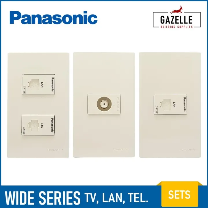 Panasonic Wide Series Cable Telephone LAN Outlets CAT5E CAT6 | Lazada PH