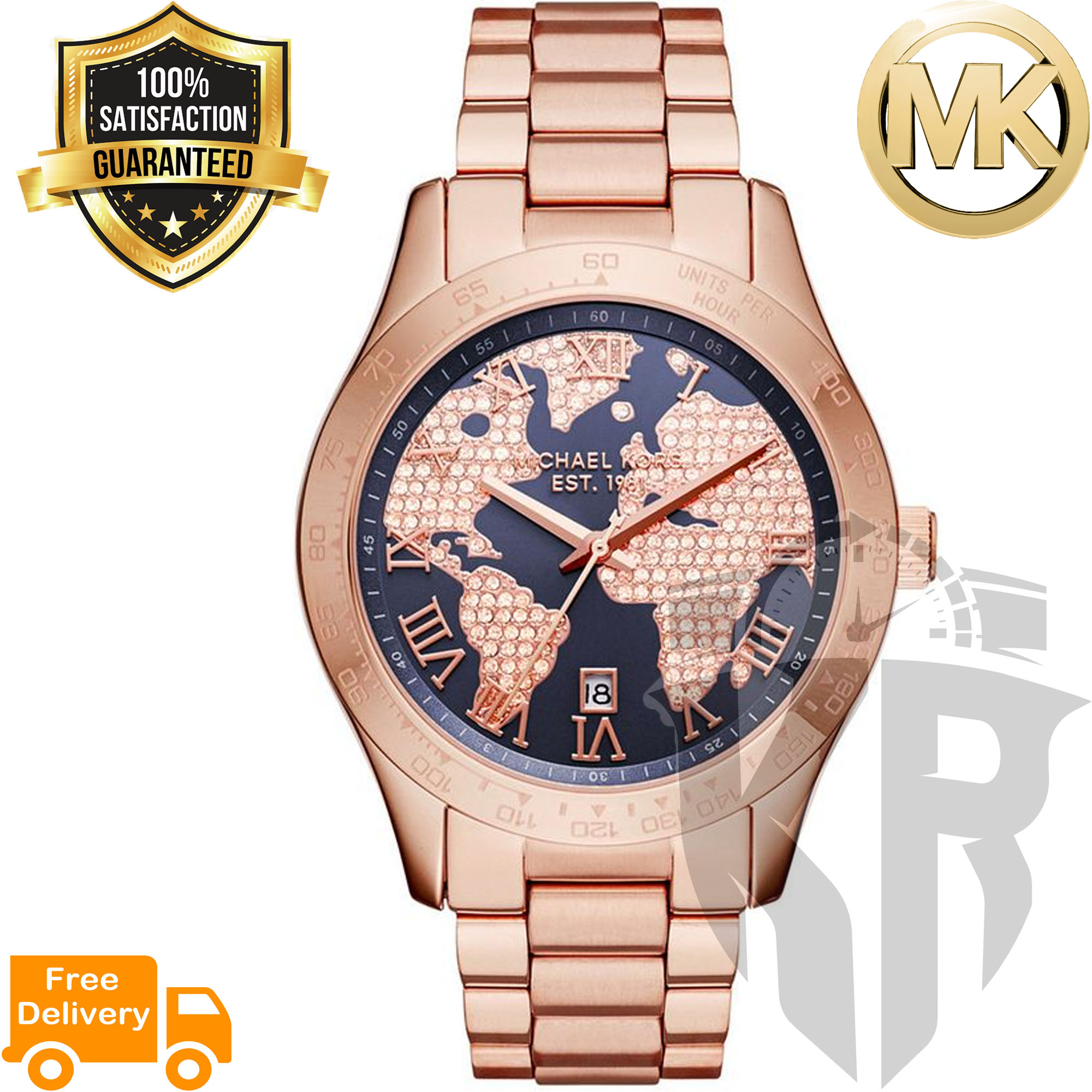 Blue mk watch - loxaask