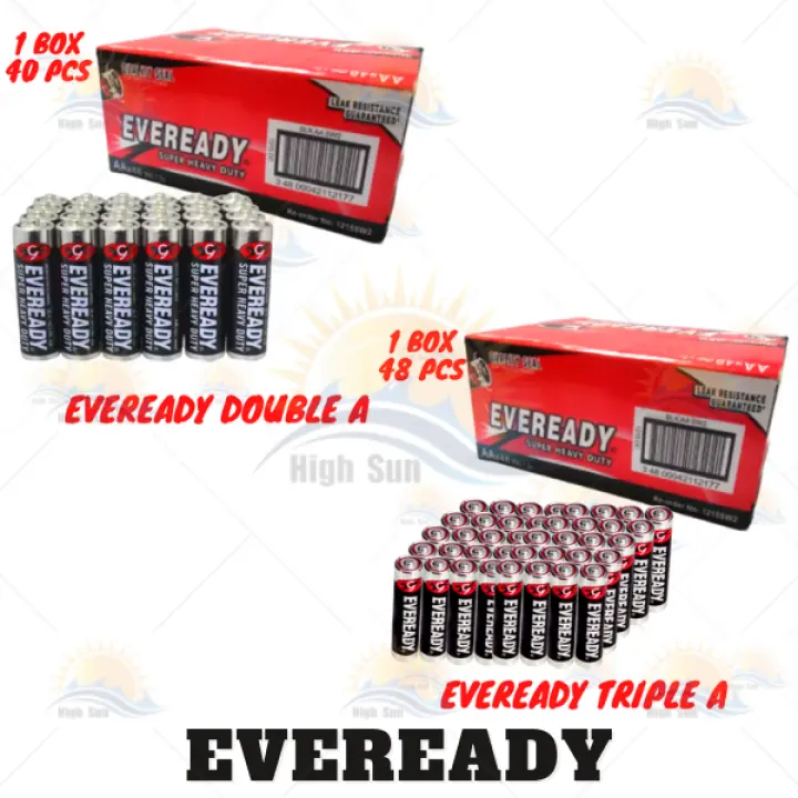 Eveready Battery 1 Box Triple A OR Double A Battery Eveready Super ...