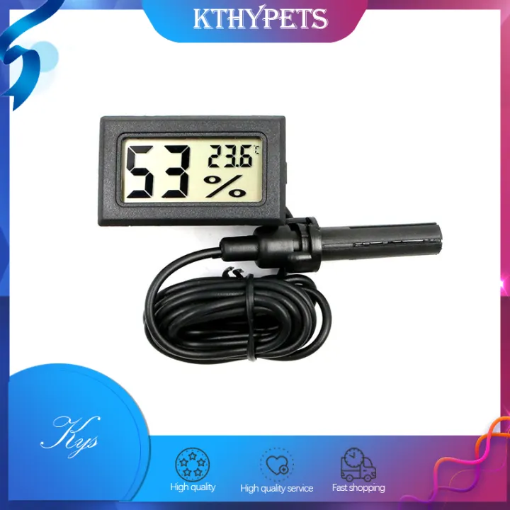 Mini Digital Hygrometer Thermometer With Probe Lcd Display Temperature
