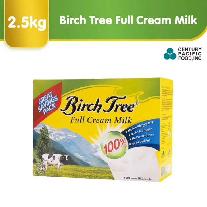 Birch Tree Full Cream Milk 2500g - Made from Pure Cow’s Milk with No ...